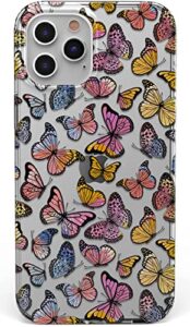 casely iphone 13 pro max case | free spirit | rainbow butterfly case design compatible only with iphone 13 pro max (classic collection)