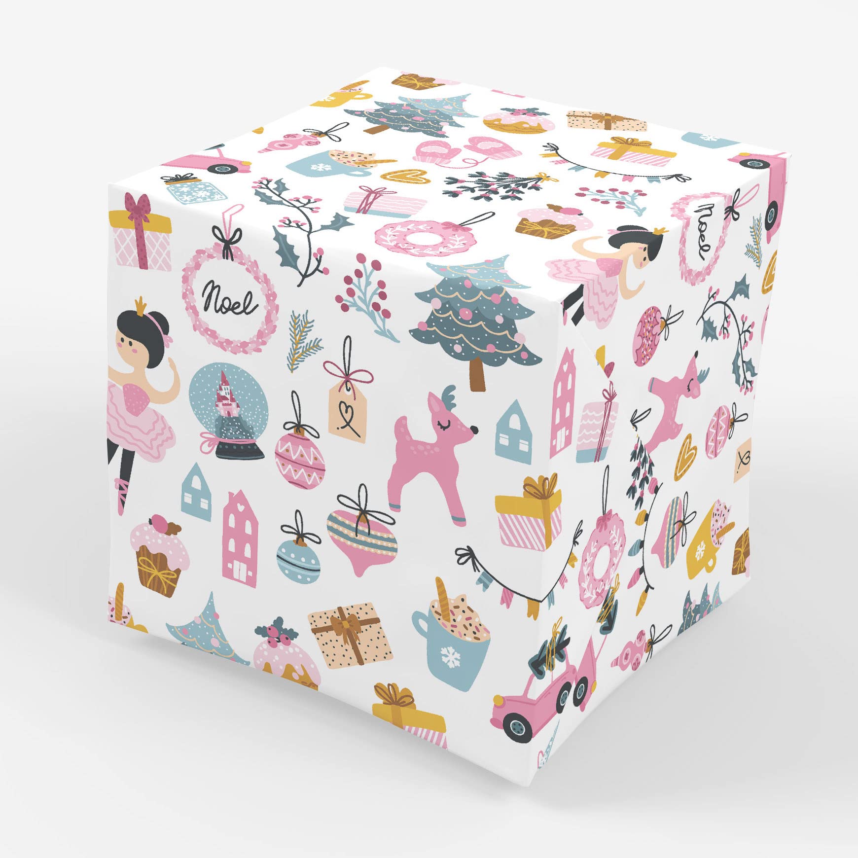 Stesha Party Princess Holiday Gift Wrap Christmas Wrapping Paper - 30 x 20 Inch (3 Sheets)