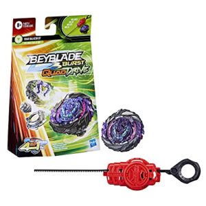 beyblade burst quaddrive roar balkesh b7 spinning top starter pack - defense/stamina type battling game with launcher, toy for kids