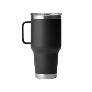 YETI Rambler 30 oz Travel Mug, Stainless Steel, Vacuum Insulated with Stronghold Lid, Black