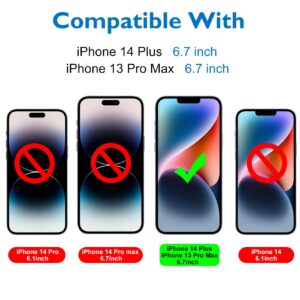 Mothca Matte Glass Screen Protector for iPhone 14 Plus/iPhone 13 Pro Max 6.7-inch Anti-Glare & Anti-Fingerprint Tempered Glass Full Screen Case Friendly Easy to Install Bubble Free Film Smooth as Silk