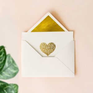 Designer greetings Monogrammed Blank Note Cards, Embossed Heart Symbol Monogram (10 Cards with Envelopes), Letter Y (622-00156-005)