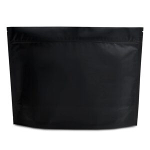 50 pieces matte black 12"x9"x4" ziplock pouch astm-d3475 standard child resistant exit bags