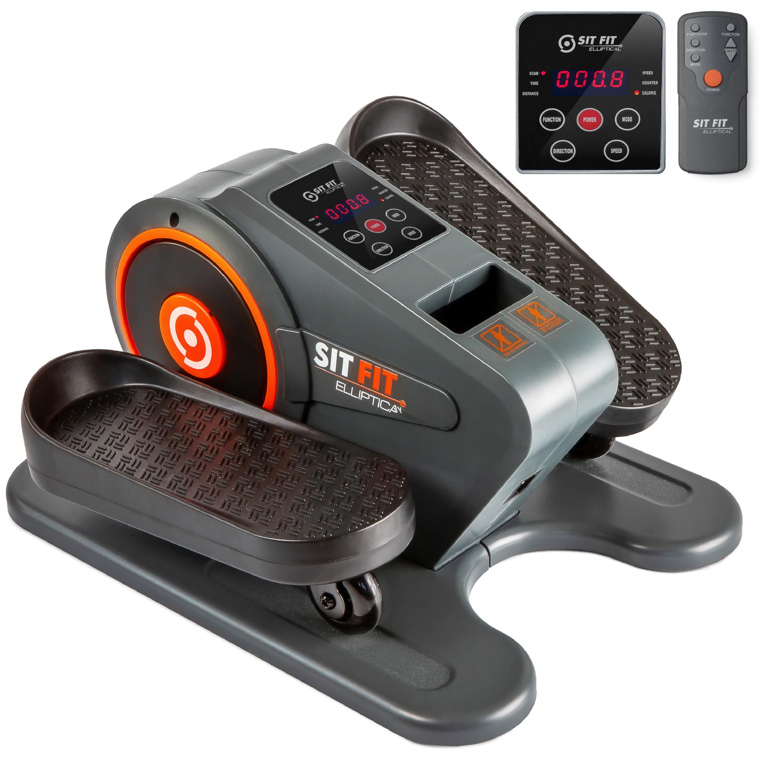 SITFIT, Sit Down and Cycle! Powered Foot Pedal Exerciser for Seniors, Under Desk Elliptical Exercise Bike, Leg Exerciser While Sitting. Peddler Exerciser Mini Bike, Portable Rehabilitation Equipment.