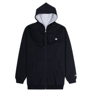 champion big and tall zip hoodies for men – men’s heavyweight zip hoodie jacket black