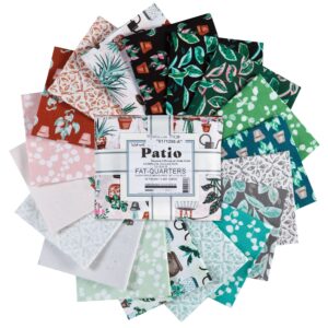 robert kaufman kaufman wishwell patio fat quarter bundle 18pcs, multi yard