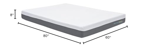 SomosBeds Gel Memory Foam Queen Mattress - Advanced Cooling Mattress with Gel Memory Foam - Queen Size Bed in a Box - 8 Inch, Medium Firm, Full Body Support & Pressure Relief - CertiPUR-US Certified