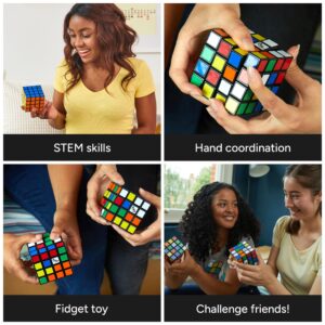 Rubik’s Master, The Official 4x4 Cube Classic Color-Matching Problem-Solving Brain Teaser Puzzle 1-Player Game Toy for Adults & Kids Ages 8+