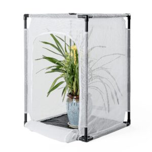 36" large monarch butterfly habitat cage, outdoor insect mesh cage terrarium 24" x 24" x 36"