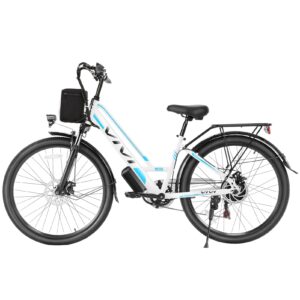 vivi electric bike 500w commuter ebike 26" electric city cruiser bicycle, 20 mph ebikes for adults with 48v removable battery, up to 50 miles, professional 7 speed