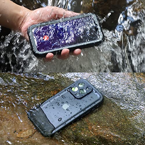 SPORTLINK for iPhone 13 Pro Max Waterproof Case - Shockproof Dustproof Phone Case with Screen Protector for iPhone 13 Pro Max, Full Body Protective Case for iPhone 13 Pro Max Cover 6.7'' Black