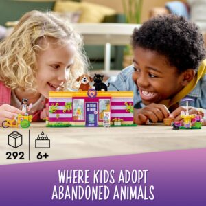 LEGO Friends Pet Adoption Café 41699 Building Toy - Collectible Animal Rescue Set with Olivia & Priyanka Mini-Dolls, Cat & Dog Figures, Creative Toys for Boys, Girls, and Kids Ages 6+