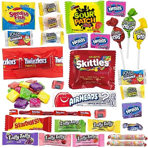 CANDY VARIETY PACK - 2 Lbs Assorted Classic Candy Mix - Bulk Candy Care Package - candy, Office Candy Assortment - Gift Box for Birthday Party, Kids, College Students & Adults (2 lbs)