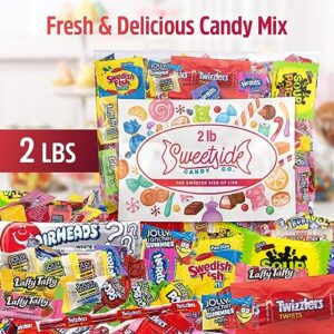 CANDY VARIETY PACK - 2 Lbs Assorted Classic Candy Mix - Bulk Candy Care Package - candy, Office Candy Assortment - Gift Box for Birthday Party, Kids, College Students & Adults (2 lbs)