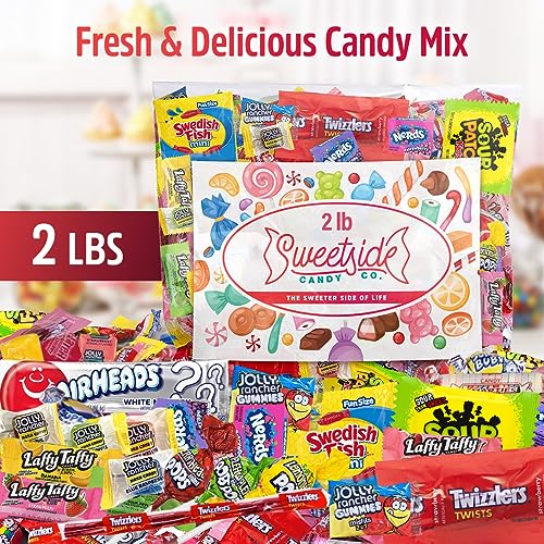 CANDY VARIETY PACK - 2 Lbs Assorted Classic Candy Mix - Bulk Candy Care Package - candy, Office Candy Assortment - Gift Box for Birthday Party, Kids, College Students & Adults (2 lbs)