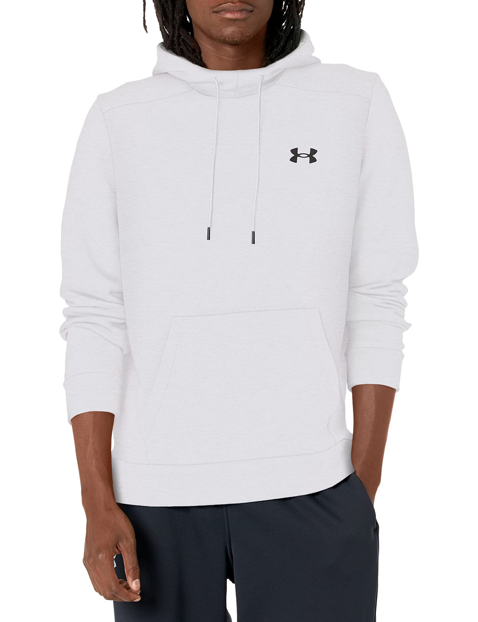 Under Armour Men's ArmourFleece Twist Hoodie, (014) Halo Gray / / Black, Medium