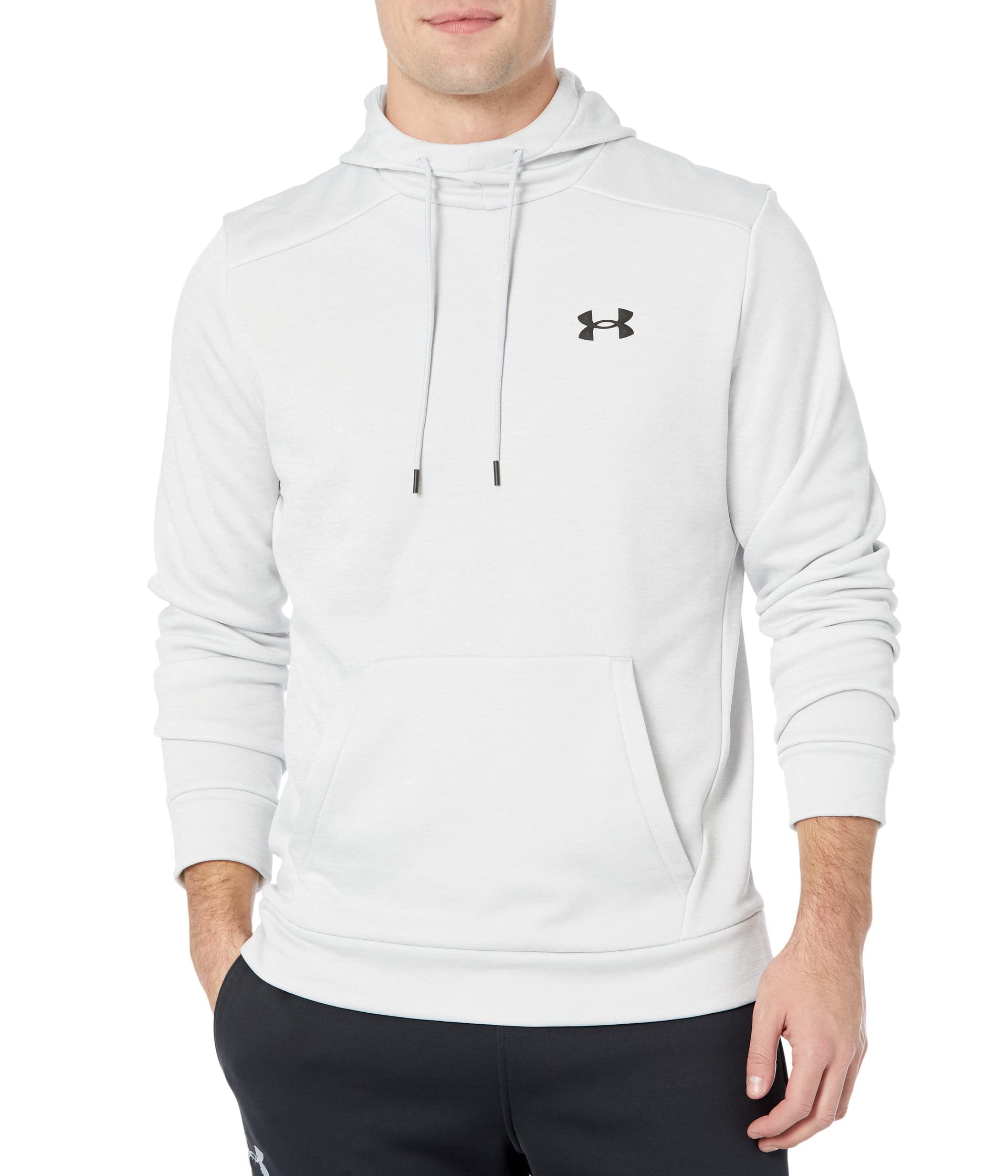 Under Armour Men's ArmourFleece Twist Hoodie, (014) Halo Gray / / Black, Medium