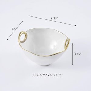 Pampa Bay Medium Bowl with Golden Handles