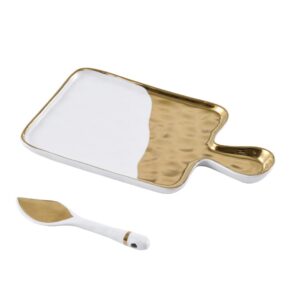 Pampa Bay Get Gifty White and Gold Porcelain Serving Tray