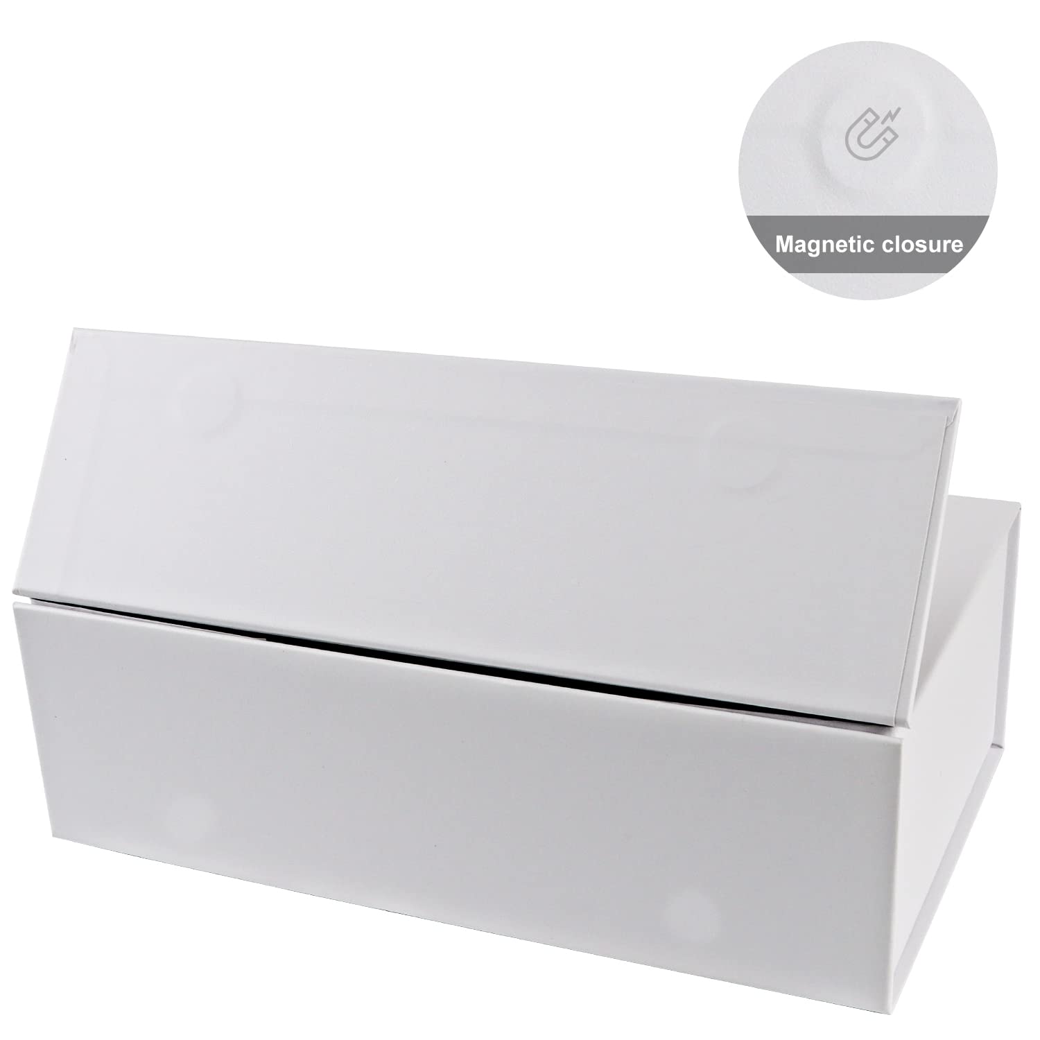 Gift Box White with Magnetic Closure Lid 10" X 6" X 3" Gift Box for Presents,Luxury for Gift Packaging, Bridesmaid Gifts Box, Magnetic Gift Box for Gifts, Cute Box,Birthday Gift Box,Christmas Gift Box