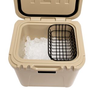 above sea level cooler basket for yeti roadie 24 - tight grid, rock solid steel, compatible with yeti ice and accessories