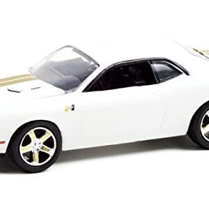 2009 Challenger R/T HEMI White with Gold Stripes Hurst Performance Edition Hobby Exclusive 1/64 Diecast Model Car by Greenlight 30306