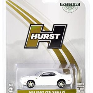 2009 Challenger R/T HEMI White with Gold Stripes Hurst Performance Edition Hobby Exclusive 1/64 Diecast Model Car by Greenlight 30306