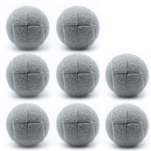 magicorange 8 pcs precut walker tennis balls for furniture legs and floor protection, heavy duty long lasting felt pad glide coverings(grey)