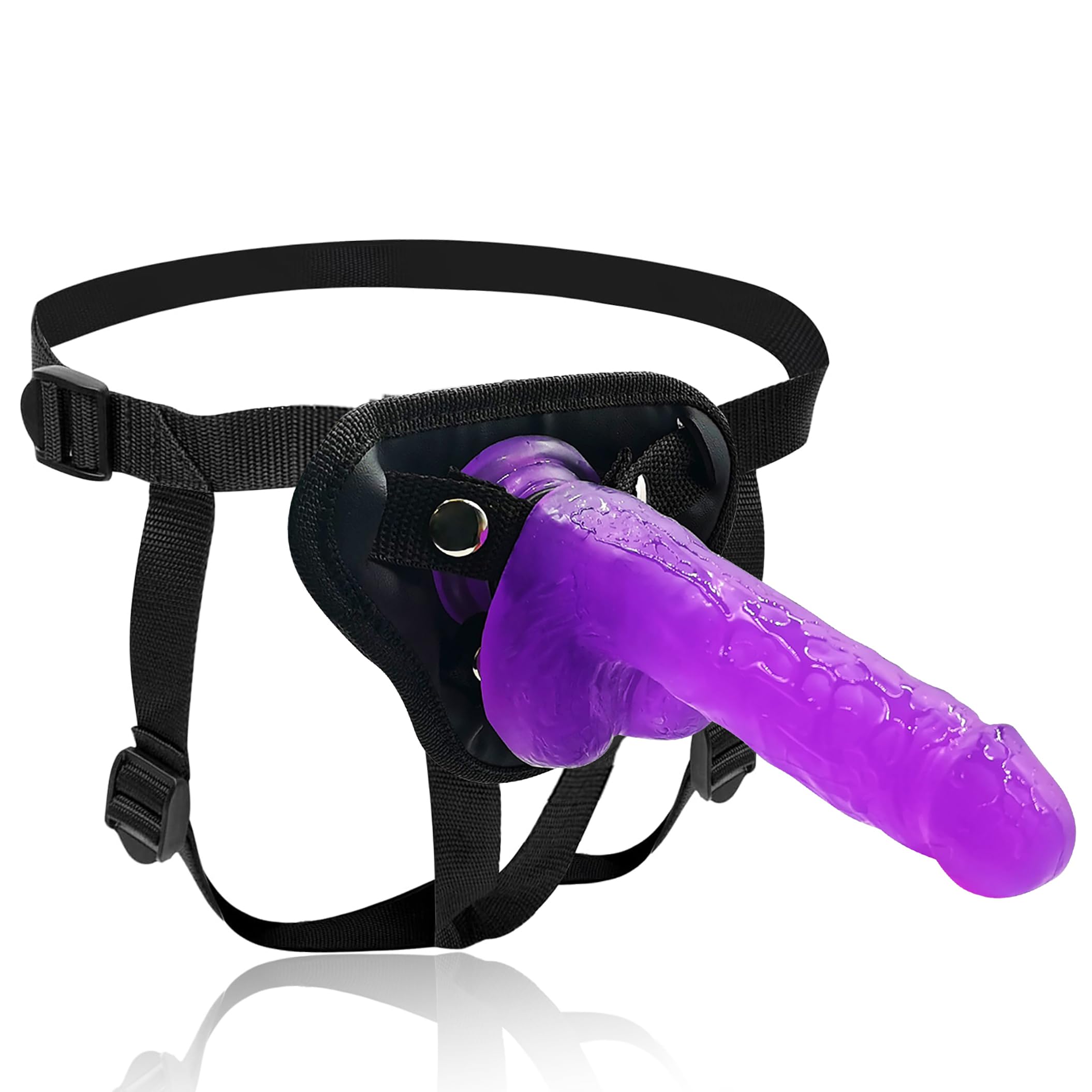 Strap on Dildo with Harness,Sex Toy for Women, Wearable Realistic Silicone Dildo Adult Sex Toy for Female Masturbation Women Lesbian Couples and Gay