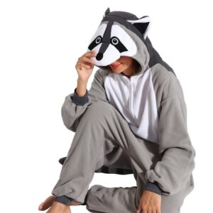 ofodoing Adult Animal One-piece Pajamas Cosplay Animal Homewear Sleepwear Jumpsuit Costume for Women Men