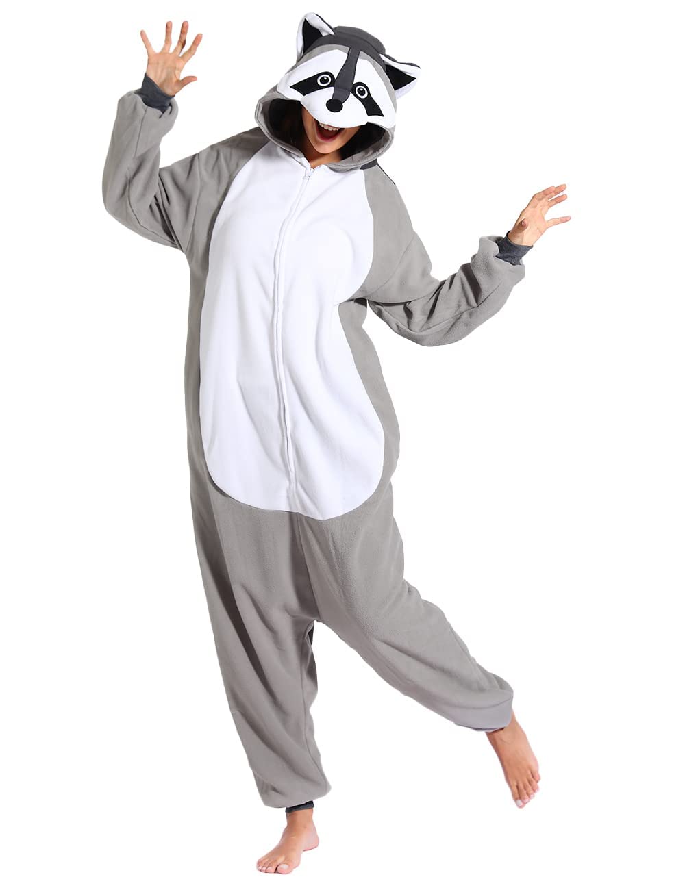 ofodoing Adult Animal One-piece Pajamas Cosplay Animal Homewear Sleepwear Jumpsuit Costume for Women Men