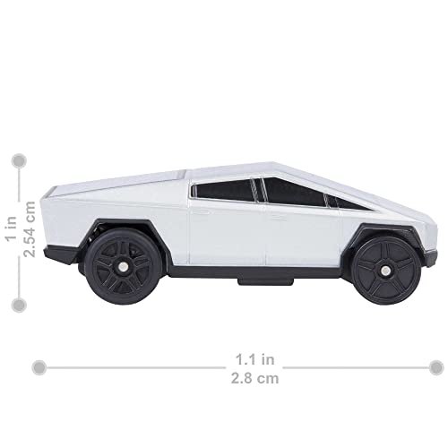 Hot Wheels RC Tesla Cybertruck 1:64 Scale, Remote-Control Toy Vehicle, Works On & Off Track, Includes Track Adapter