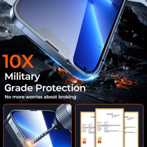 DIMONCOAT 4-PACK for iPhone 13 Pro Max/14 Plus Screen Protector [Auto Alignment Kit] Tempered Glass [10X Military Protection] Compatible 13Promax/14Plus 6.7" HD Diamonds Hard Film, Case Friendly