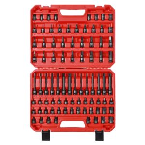 casoman 84 pieces 3/8" dr. master hex bit impact socket set, cr-mo, sae/metric, impact grade, 3/8" drive allen bit socket set