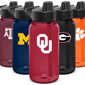 Simple Modern Officially Licensed Oklahoma Sooners BPA-Free Tritan Water Bottle with Simple Flip Silicone Straw Lid