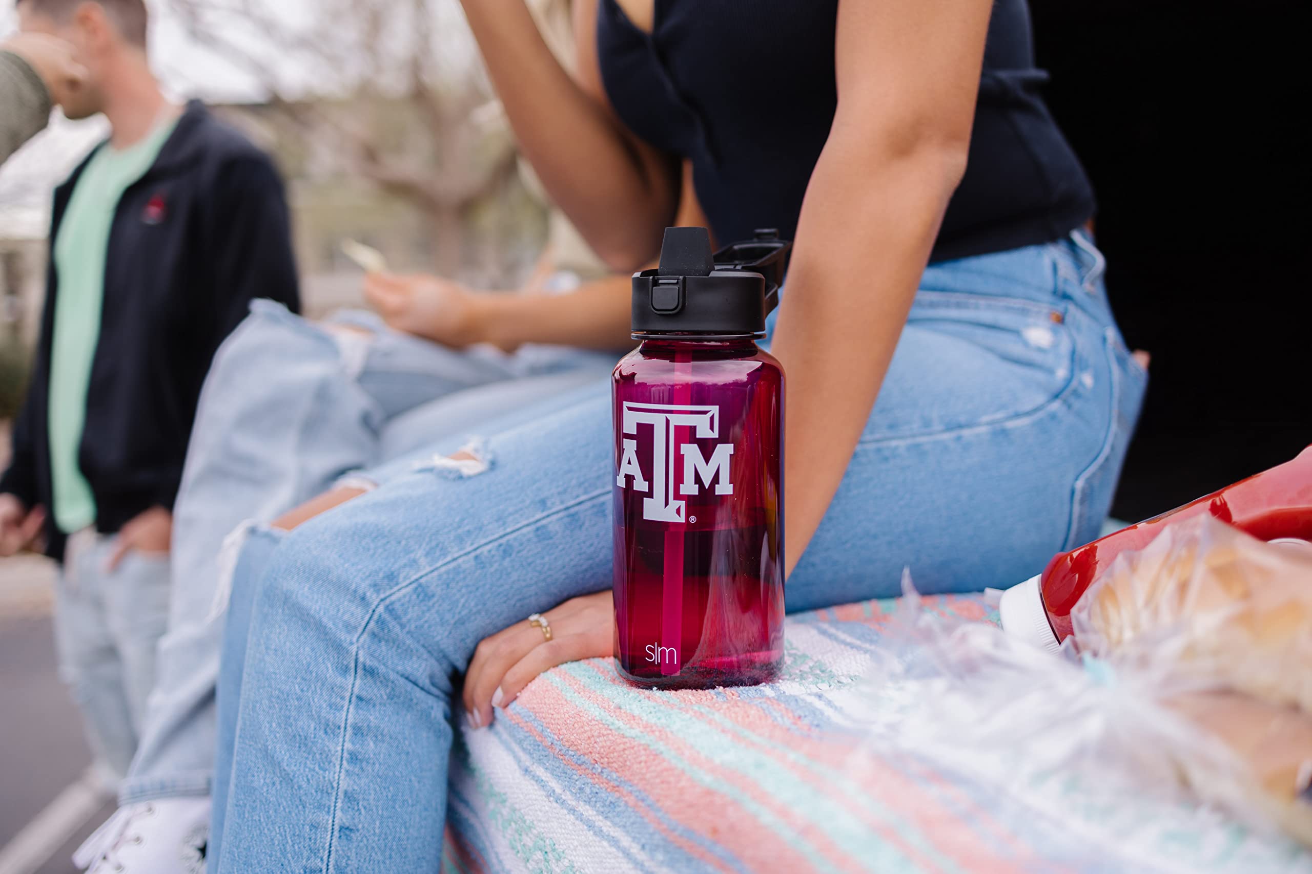 Simple Modern Officially Licensed Oklahoma Sooners BPA-Free Tritan Water Bottle with Simple Flip Silicone Straw Lid