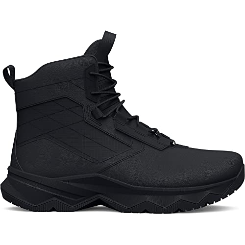 Under Armour Men's Stellar G2 6" Lace Up Boot, (001) Black/Black/Pitch Gray, 10.5