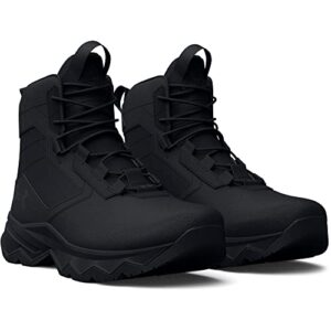 Under Armour Men's Stellar G2 6" Lace Up Boot, (001) Black/Black/Pitch Gray, 10.5