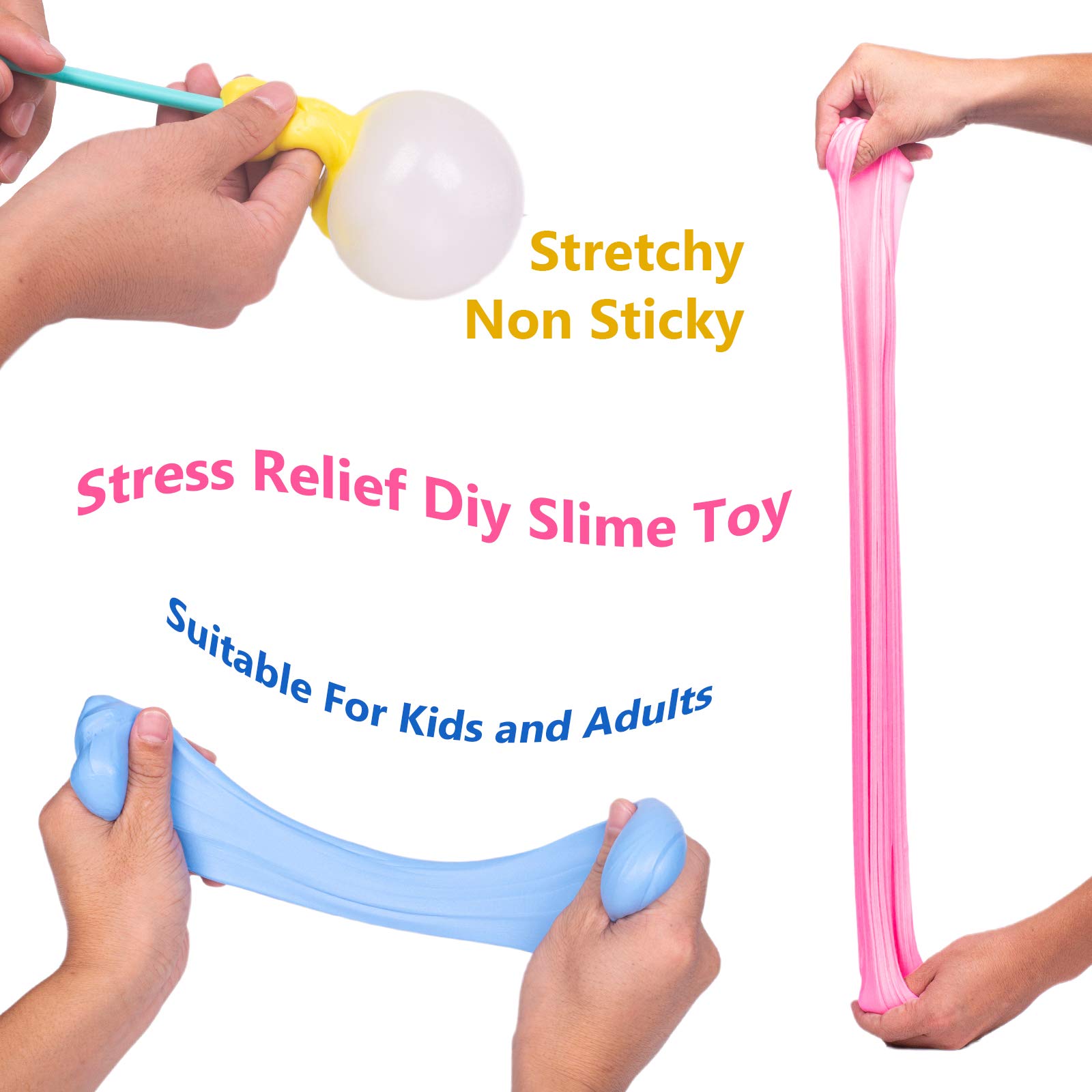 8 Pack Scented Butter Slime Kit, DIY Slime Surprise Toy, Super Soft Stretch and Non-Sticky, Slime Party Favor Putty Toy for Girls and Boys