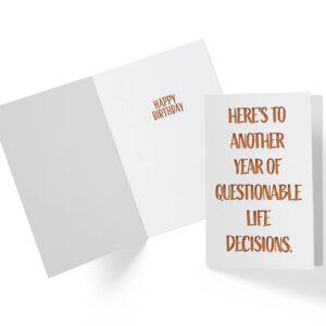 Funny Birthday Card for Him Her - Witty Mom Dad Anniversary Card - Perfect Card for Son Daughter - Ideal Sister Brother Friend Birthday Card - Karto - To Another (To Another Simple)