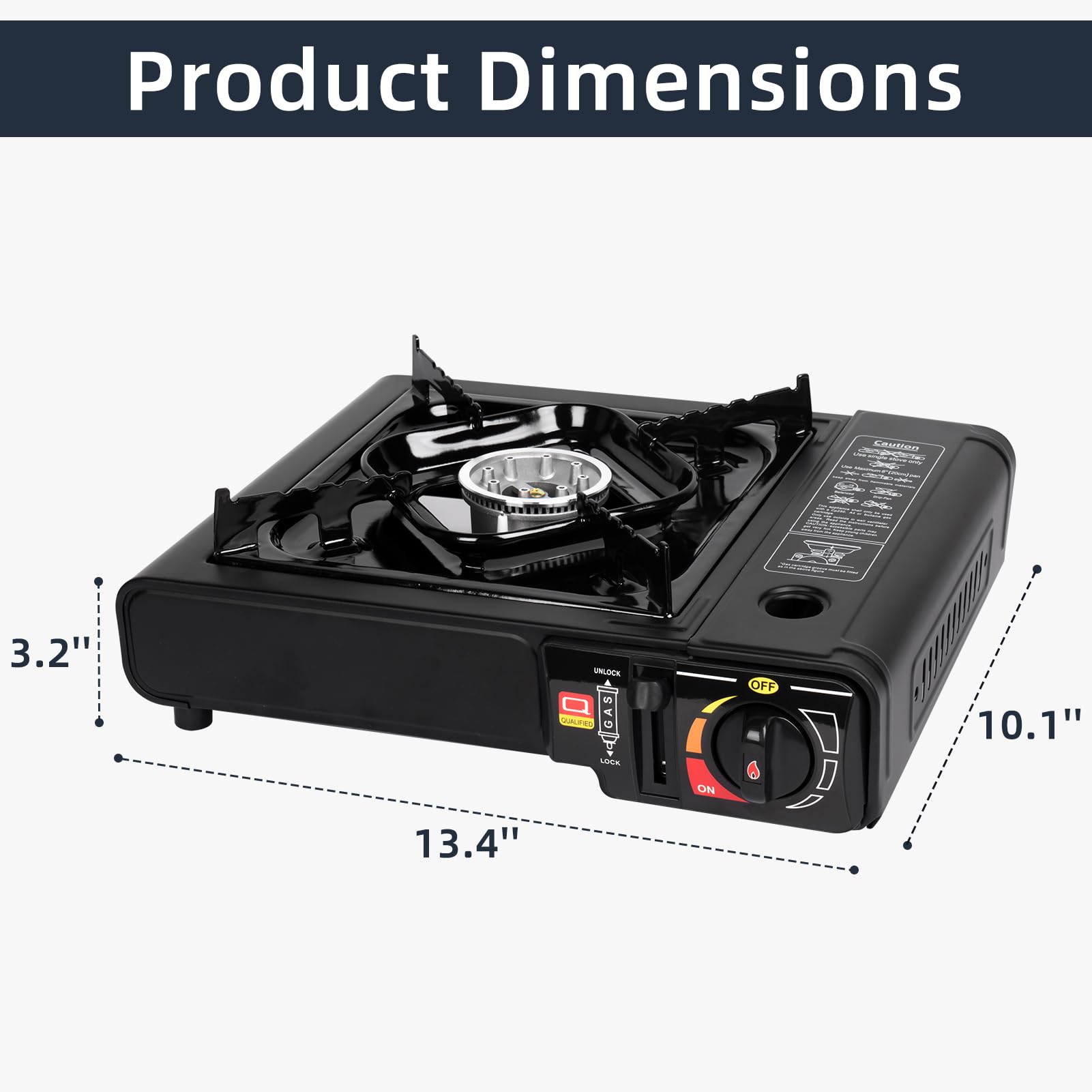 SHINESTAR Dual Fuel Stove with Butane & Propane Compatibility, Portable Camping Stove for Outdoor Cooking, Propane Adapter Hose and Carrying Case Included, 7800 BTUs Output