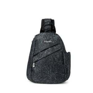 baggallini medium sling backpack - lightweight sling bag with convertible adjustable shoulder strap