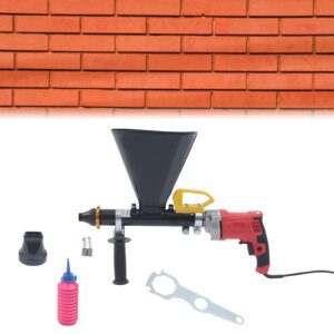 700w electric caulking gun mortar pointing grouting gun, 110v cement mortar caulking gun sprayer gap grouting machine, brick tile grouting mortar applicator with flat & round nozzles