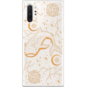 TPU Phone Case Compatible with Samsung A72 A71 5G A70 A51 A50 A32 A21 A11 A12 A13 A14 A01 Clear Lightweight Print Flexible Whale Shark Space Silicone Durable Constellations Stars Shockproof