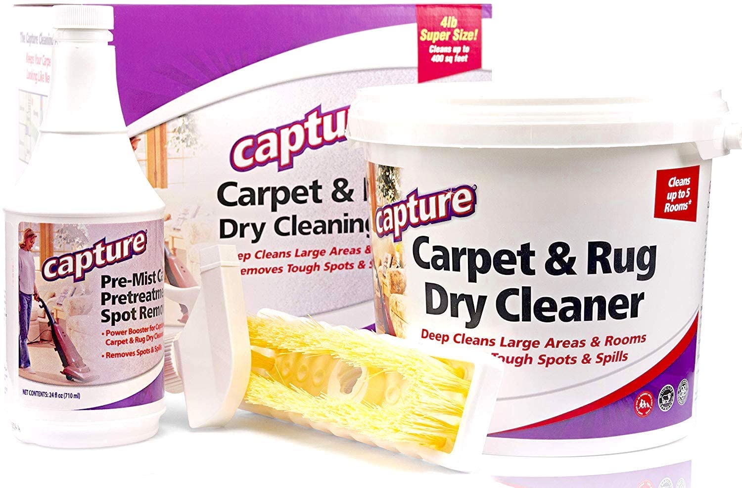 Capture Carpet Total Care Kit 400 Carpet Spot Eliminator, Treatment For Any Stain (2 Pack) - Bundle