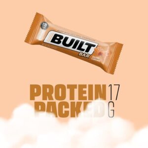 Built Protein Bars, Salted Caramel, 12 Count, 1.73oz Bars, Gluten Free Protein Snacks with 17g of High Protein. Chocolate Protein Bar only 130 calories & 4g sugar, Great On The Go Protein Snack