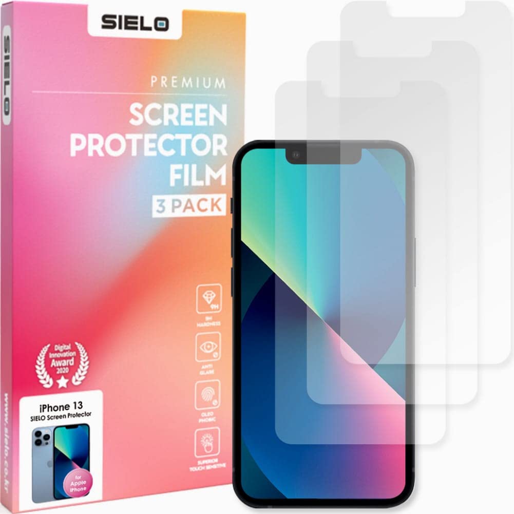 SIELO Matte Screen Protector for iPhone 13, Paper Texture, Anti Glare, Anti Finger Print PET Film [3 Packs] - iPhone 13 Screen Protector | iPhone 13 Pro Max Screen Protector | iPhone Screen Protector