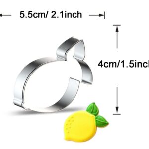 WJSYSHOP Lemon with Leaf Shape Cookie Cutter