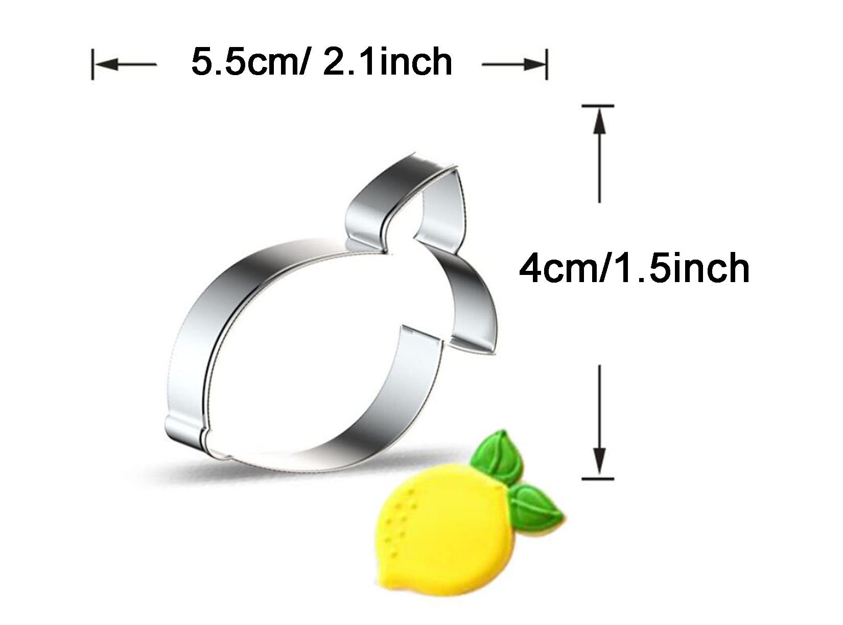 WJSYSHOP Lemon with Leaf Shape Cookie Cutter