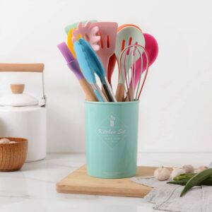 Keidason Silicone Kitchen Utensils Set, 12-piece Silicone Cooking Utensils Set Non-stick Cookware Is Heat-resistant, BPA-free, Stirring Kitchen Tools Set,Spoon,Tongs,Whisk,Brush,Spatula (Colorful)